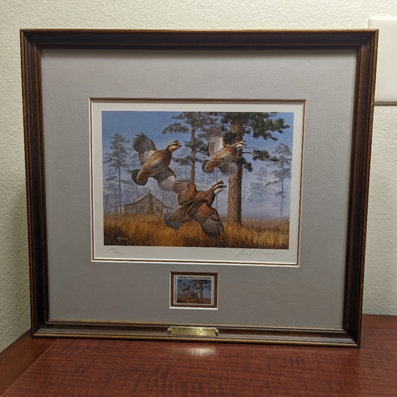 David A Maass | Art | Vintage David Maass 982 Quail Research Lithograph ...